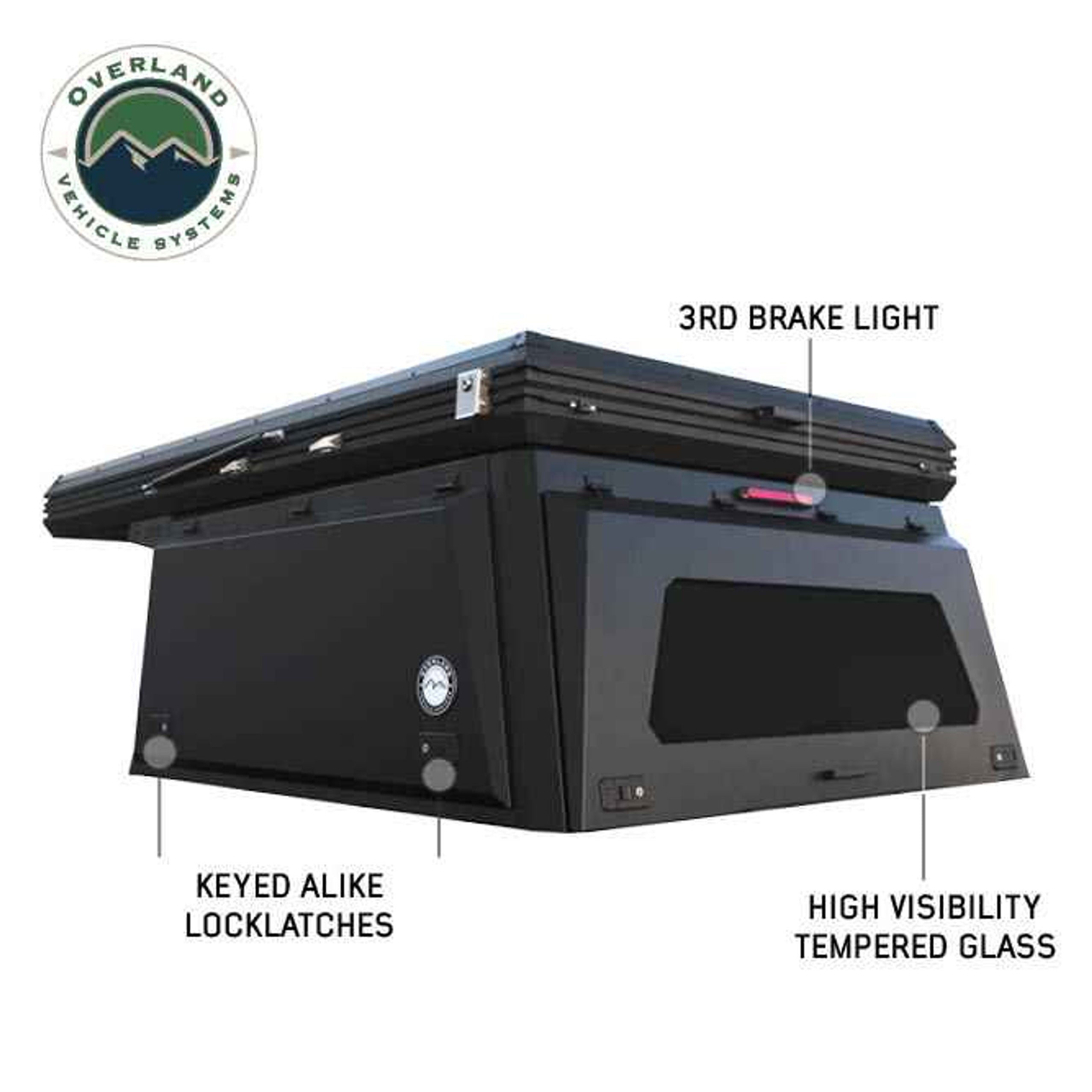 Overland Vehicle Systems Excursion Camper Shell Roof Top Tent Combo ...