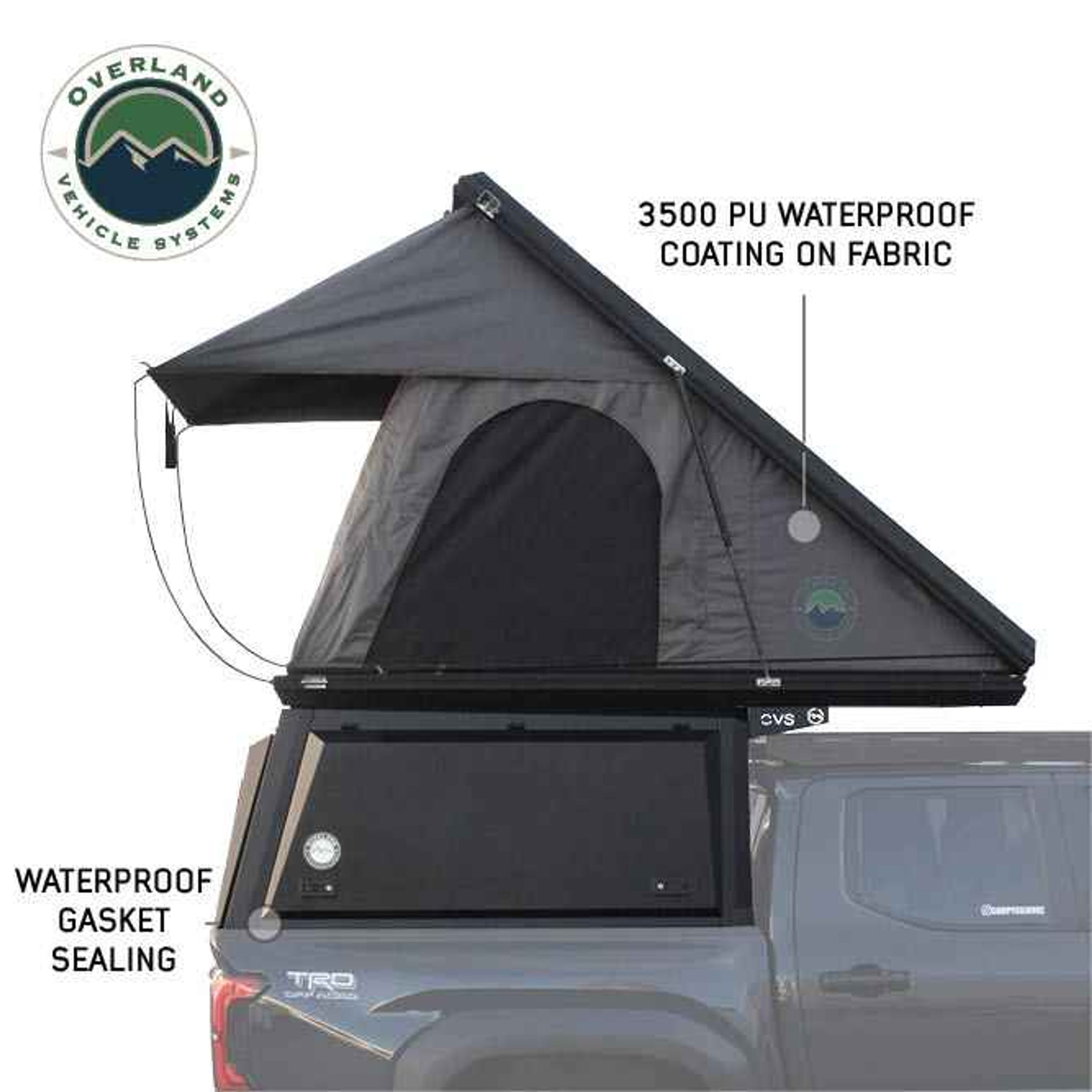 Overland Vehicle Systems Excursion Camper Shell Roof Top Tent Combo ...