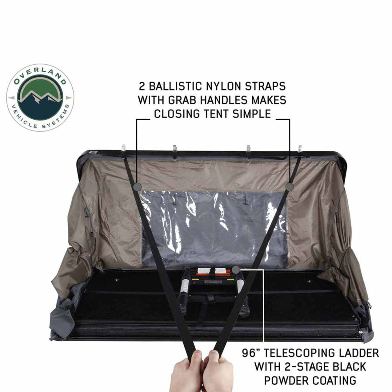 Overland Vehicle Systems HD Bushveld II Cantilever Hard Shell Roof Top ...